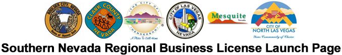 Southern Nevada Regional Business License Launch Page